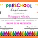 Preschool Graduation Diploma Certificate, Editable Teacher Resources ...