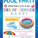 End of Summer Pool Party Bash Invitation, Back to School Kids Swim ...