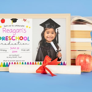 Pre-k Graduation Invitation | Preschool Ceremony | Pre-school Party ...