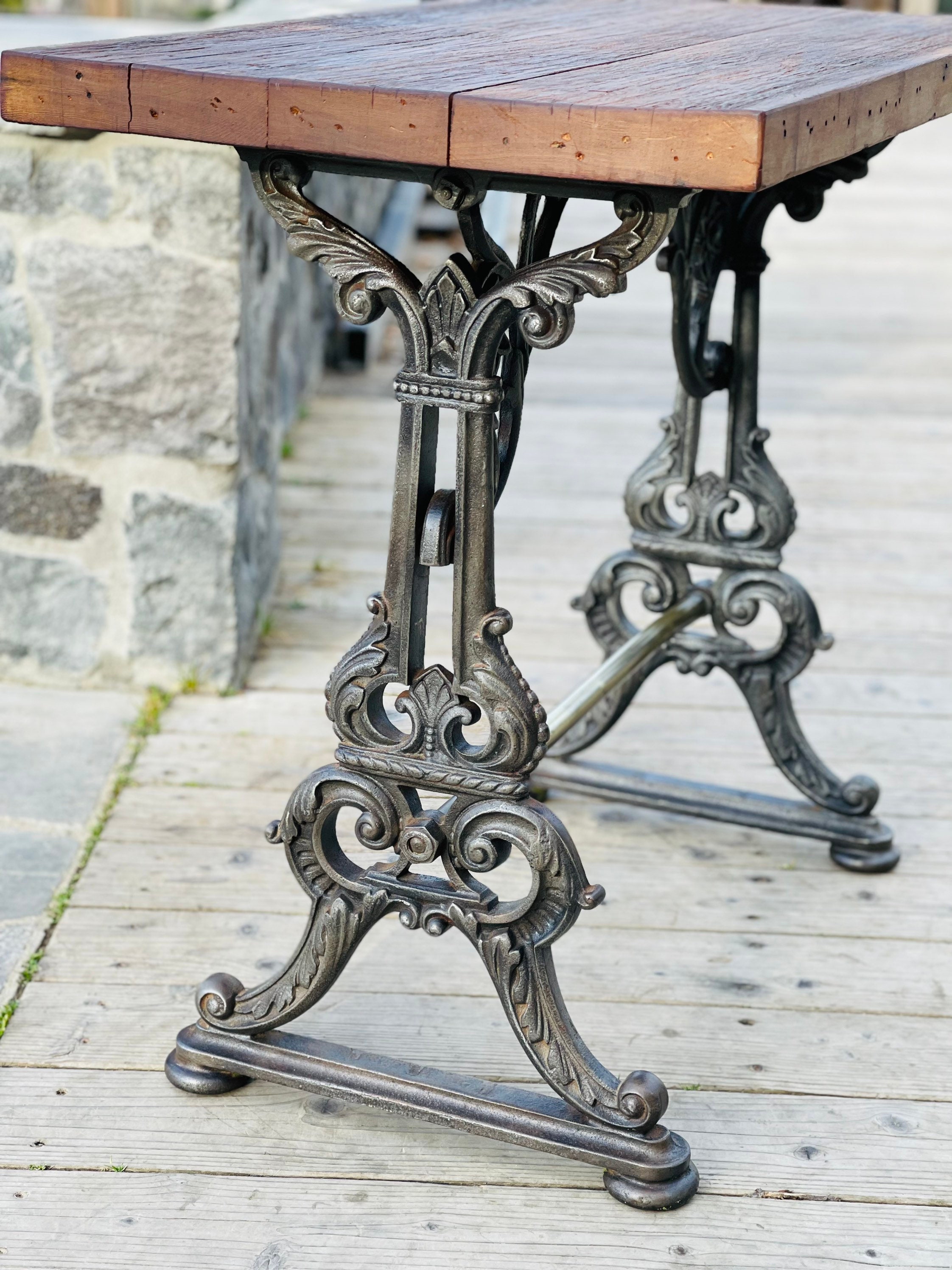Ornate, Antique , Cast Metal , Custom Table( Local Pick Up) - Etsy