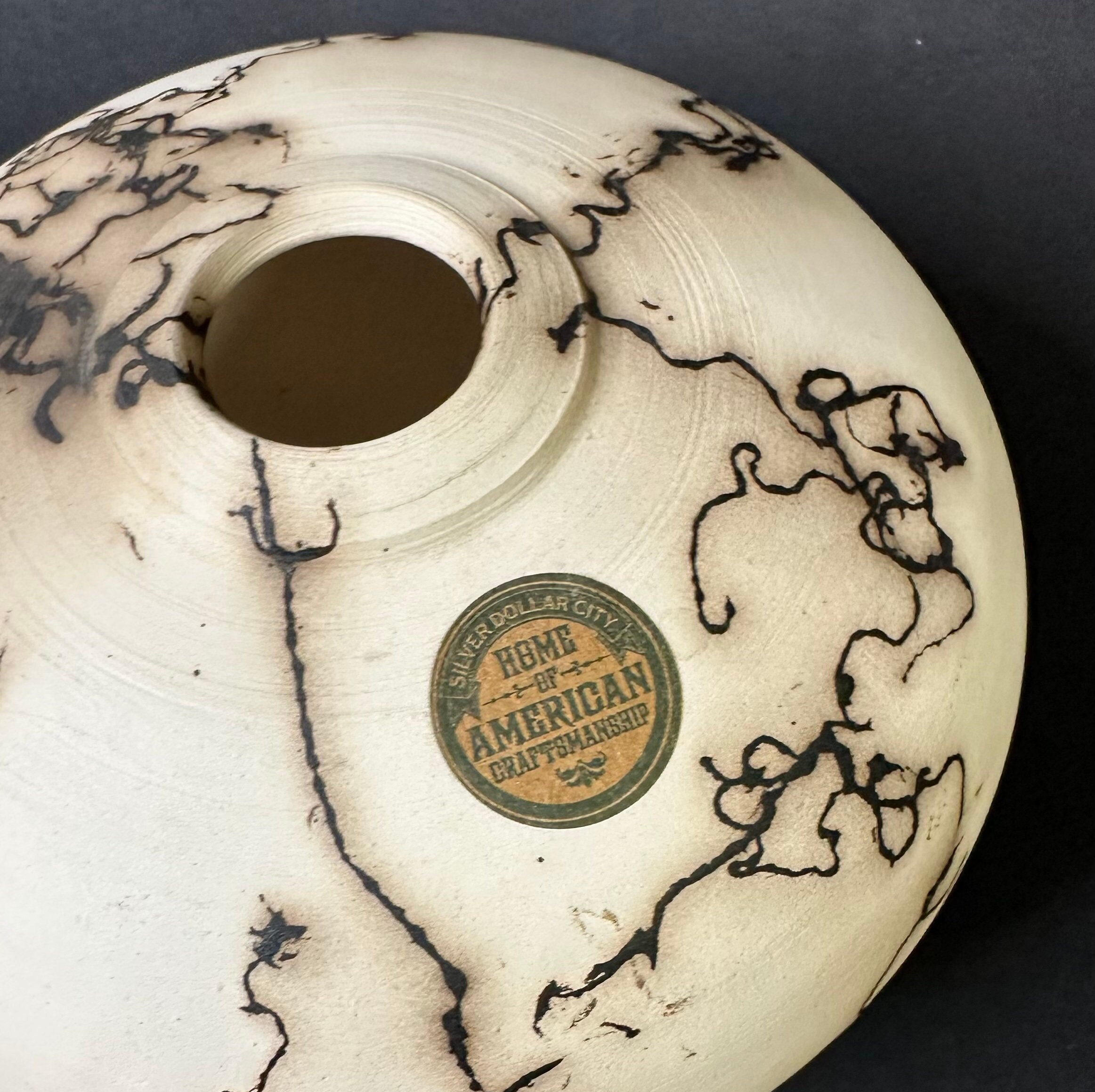 Horse Hair Pottery Vase, MCM Modern Shape, Unglazed in Excellent ...