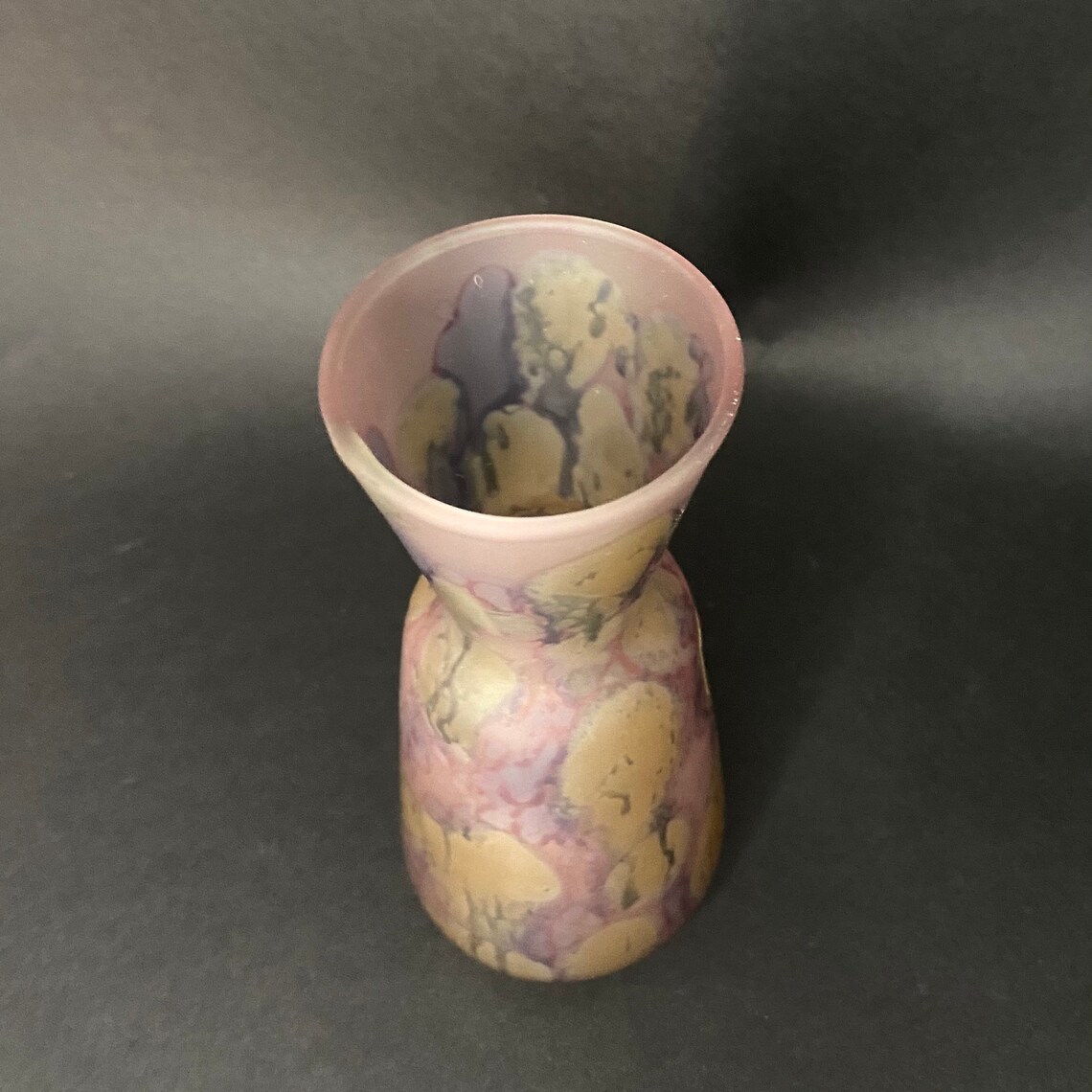 Vintage Glass Vase, Ilanit Olamtov Jerusalem Israel Hand Painted Small ...