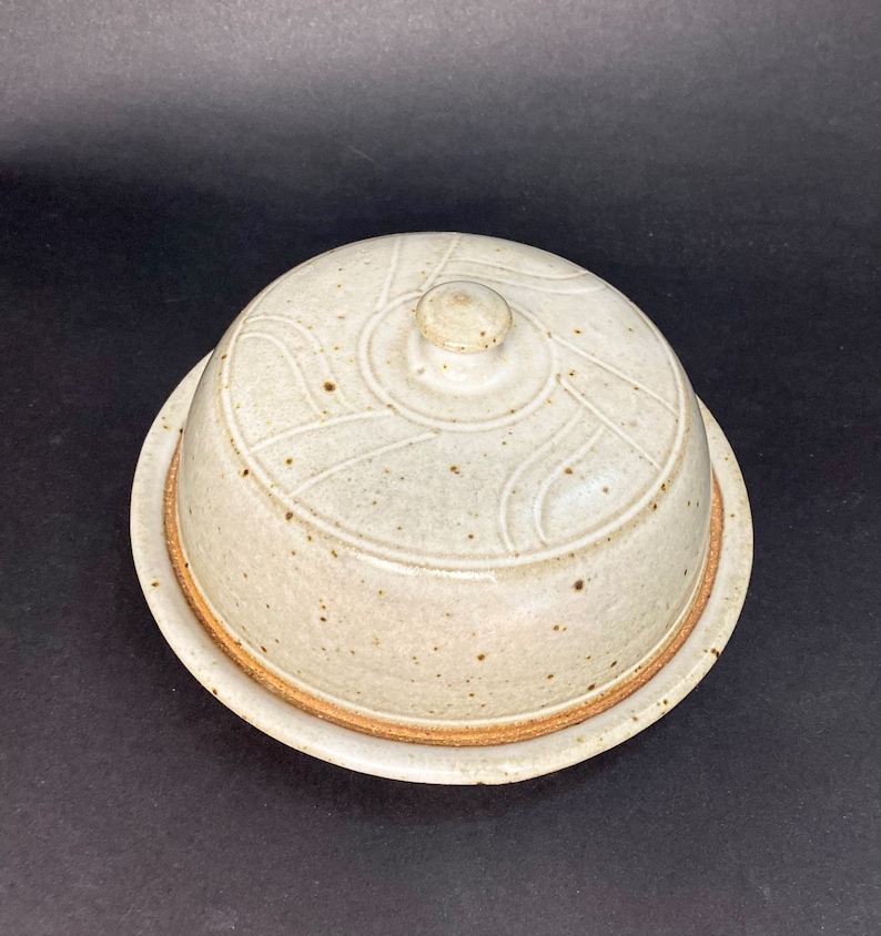 Unique Butter Keeper Part Glazed Adams Stoneware Pottery - Etsy