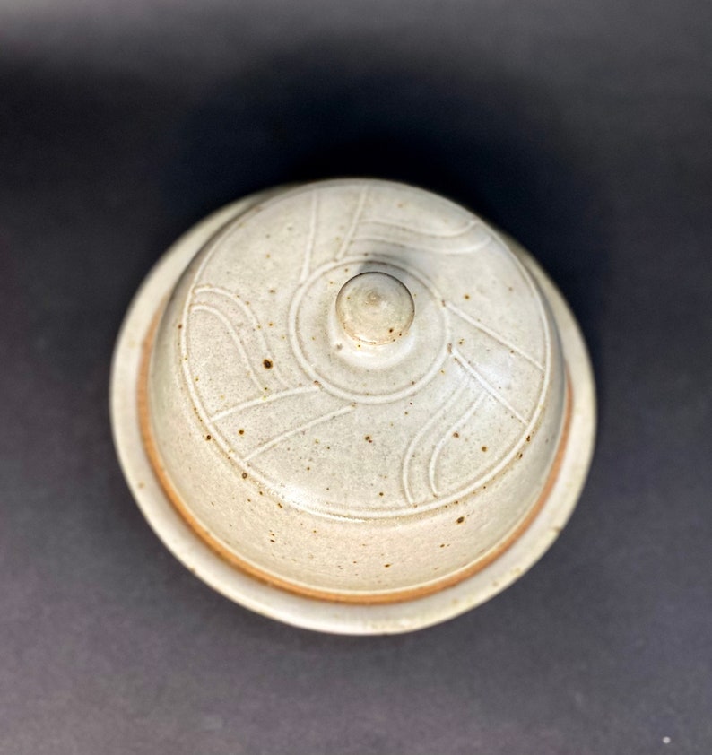 Unique Butter Keeper Part Glazed Adams Stoneware Pottery - Etsy