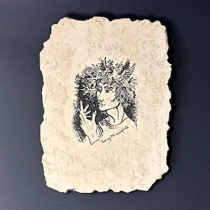 Rodney Winfield Etched/carved Marble or Travertine Tile Cream Stone ...