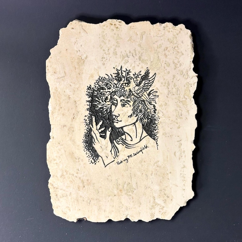 Rodney Winfield Etched/carved Marble or Travertine Tile Cream Stone ...