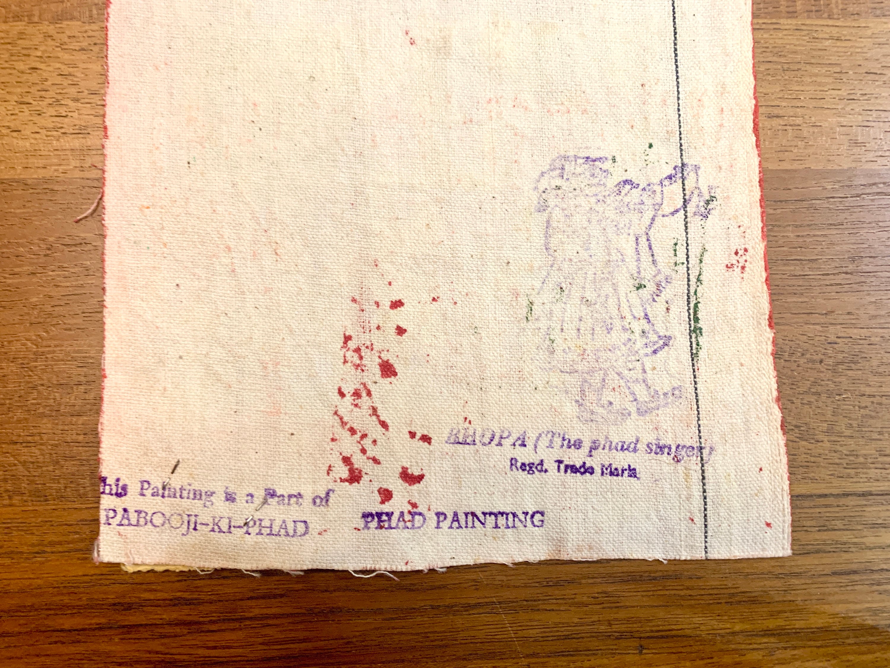 Vintage Phad Paintings Part of Pabuji-ki-phad From India Religious ...