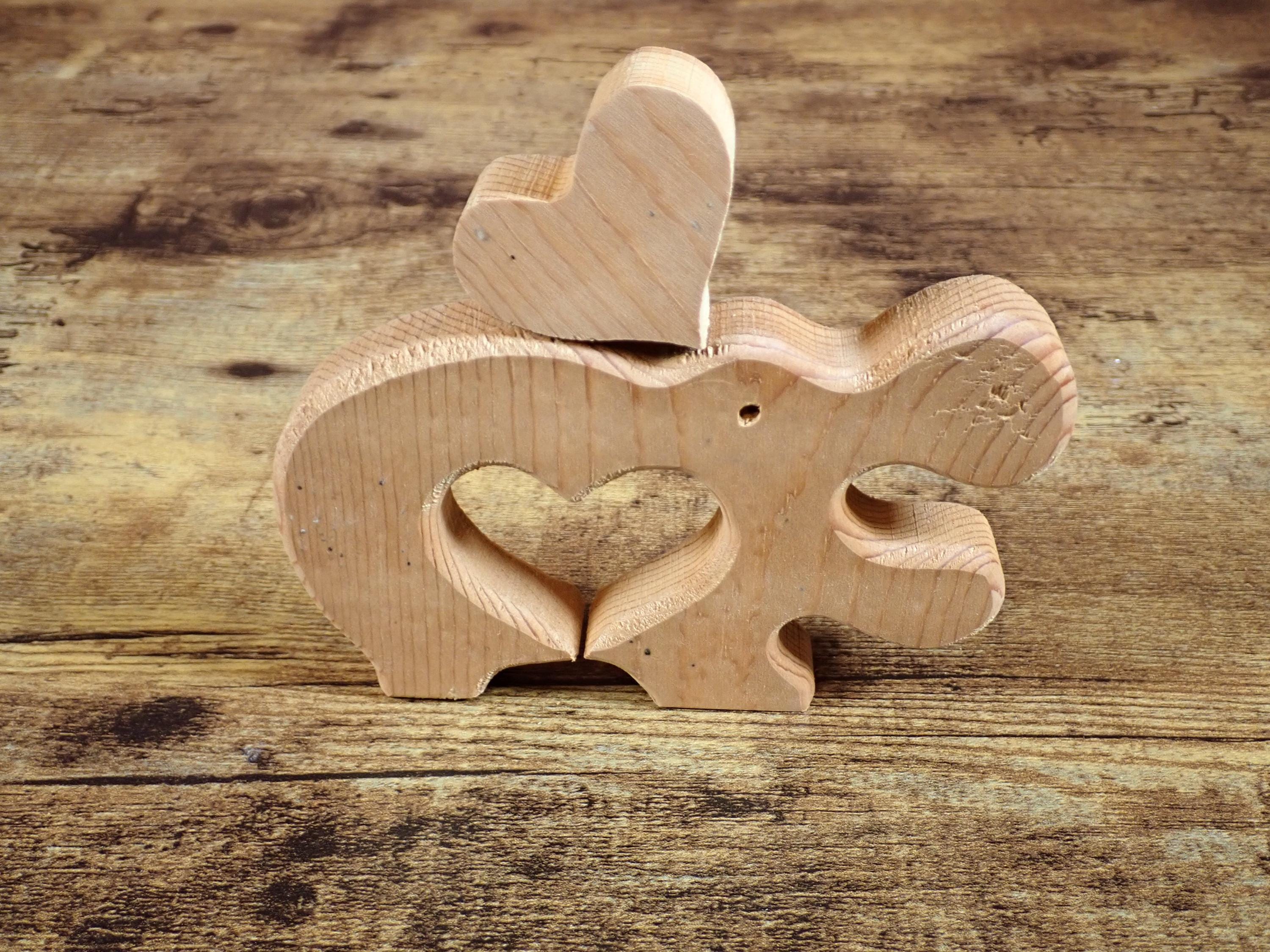 Vintage Wood Hippo Toy With Wood Cage Carry Container - Handmade ...