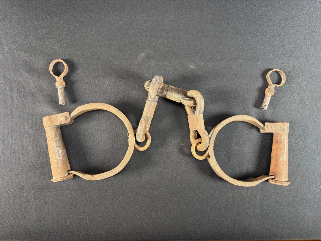 Vintage Antique Handcuffs Shackles Cuffs 16 Long - Etsy