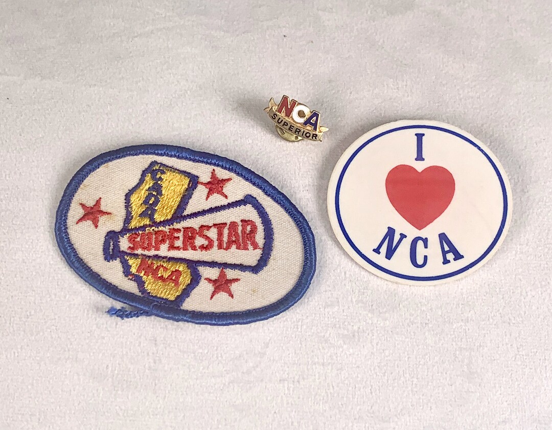 Vintage NCA National Cheerleaders Association Patch, Button and ...