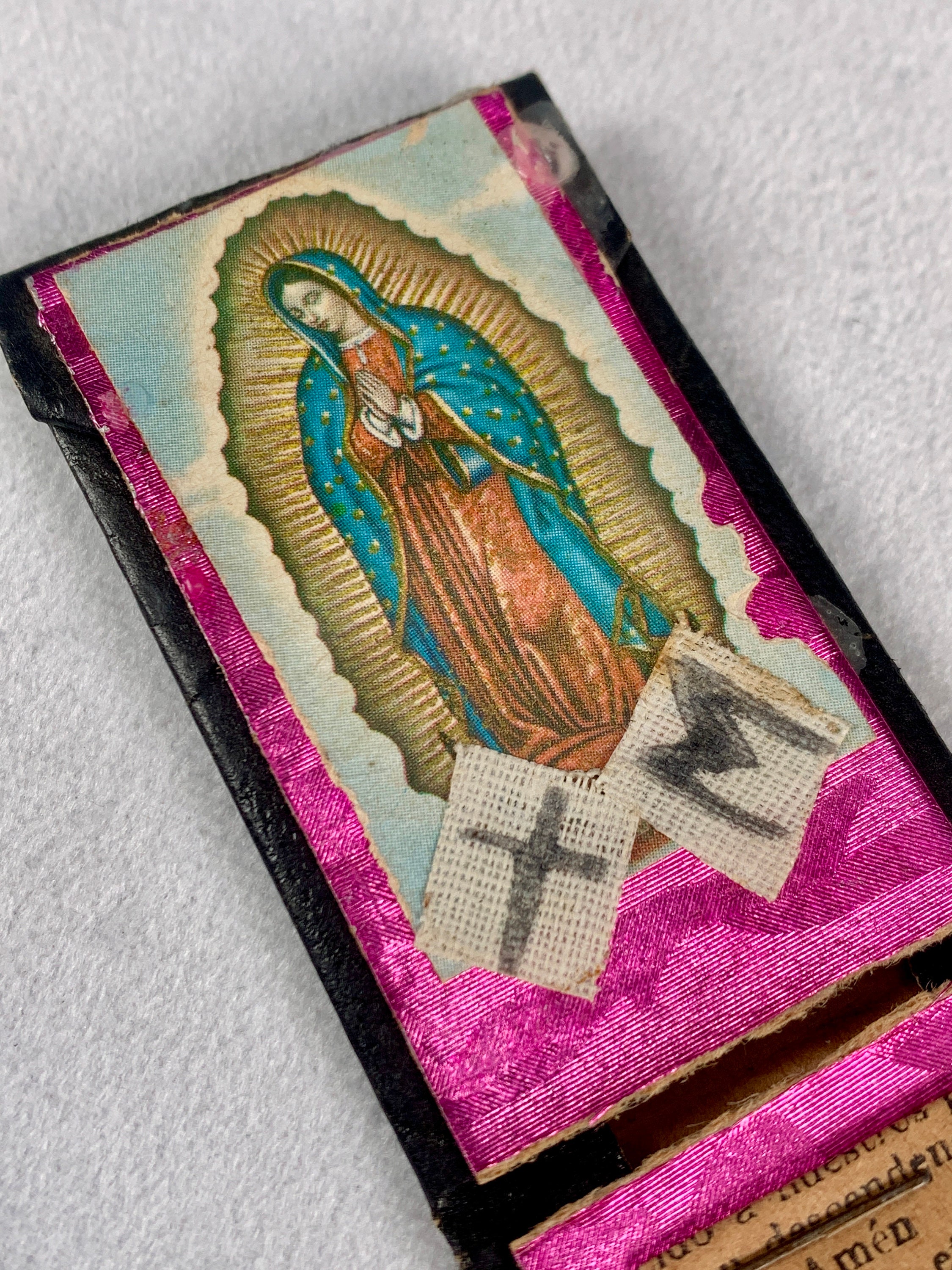 Vintage Virgin of Guadalupe Pocket Shrine, Portable Altar, Saint ...