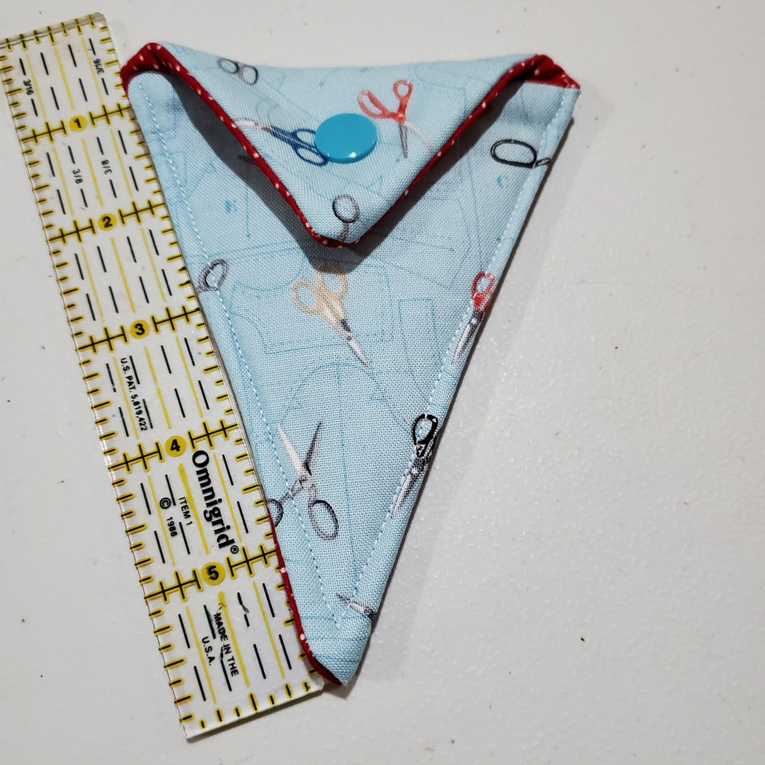 Mini Scissors Case: Blue Sewing Print Sheath, Quilter Gift - Etsy