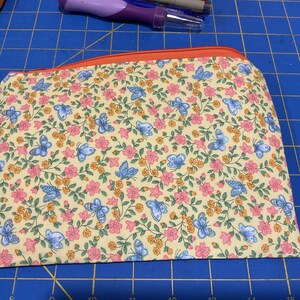Zippered Case With Outside Pocket. Ideal for Pencils, Makeup, Jewelry ...