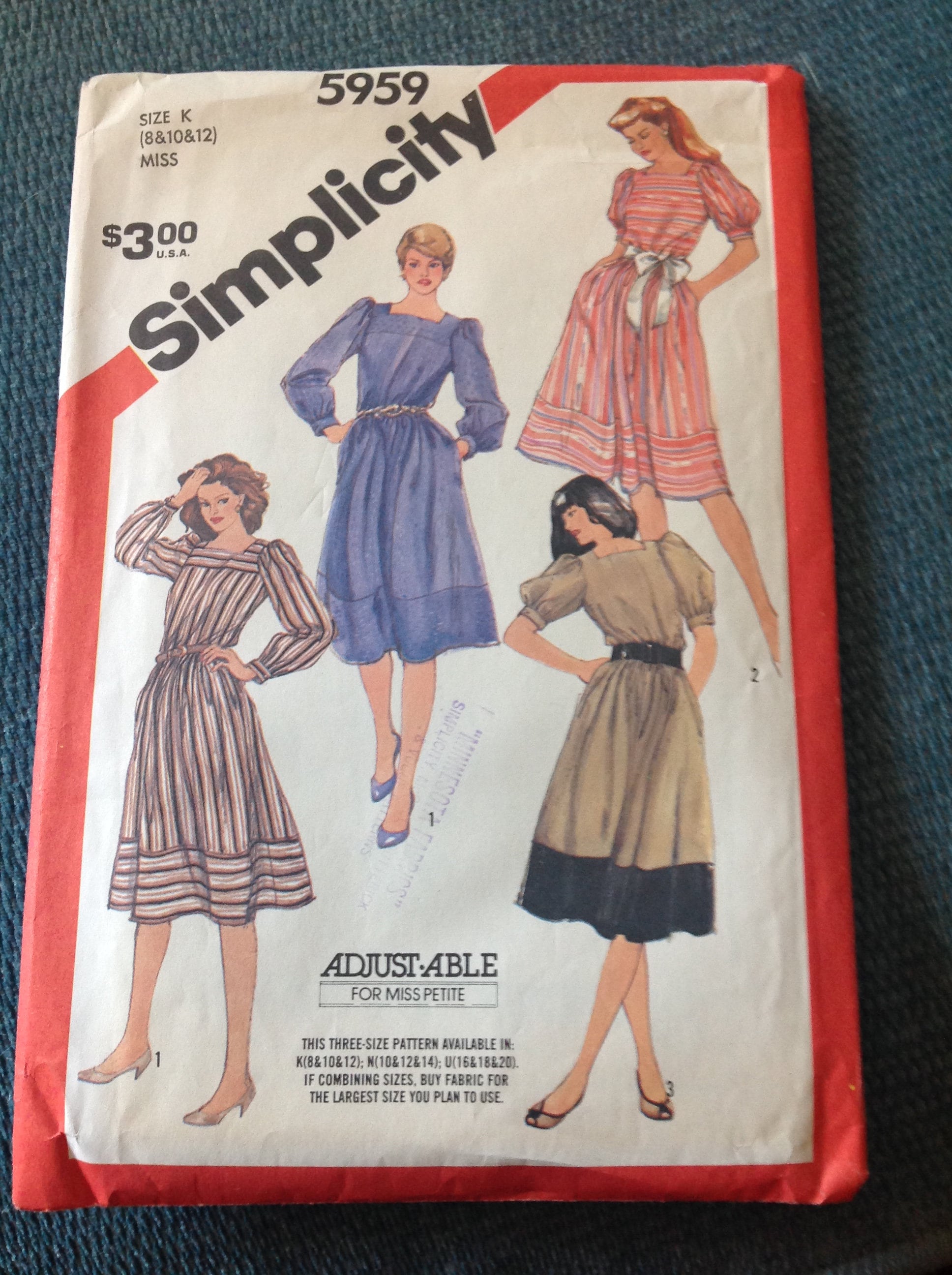 Simplicity 5959 Uncut Sewing Pattern for Six Made Easy Sizes 8 10 12 14 ...