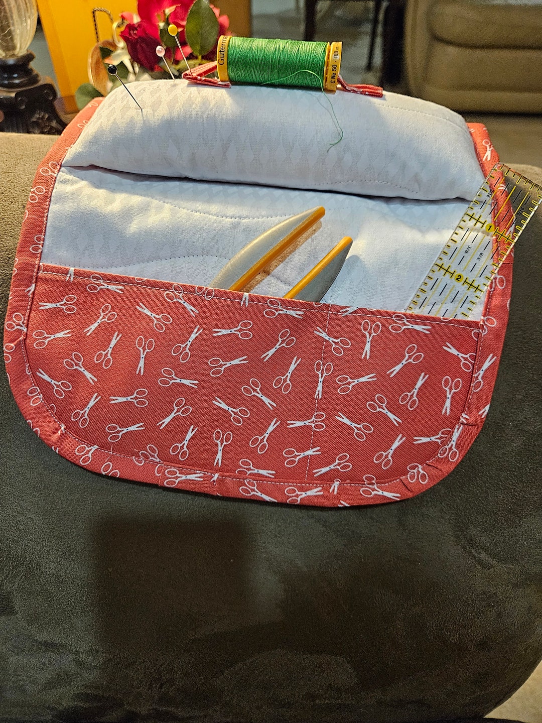 Chair Arm Caddy for the Arm of Your Chair or Couch With 4 Pockets and ...