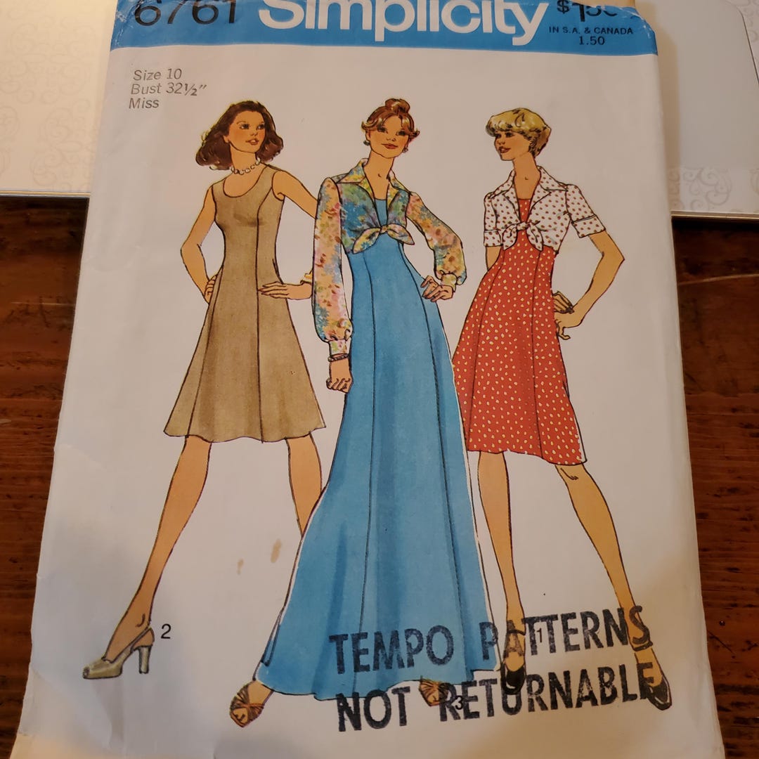 Simplicity Sewing Pattern 6761, Misses Princess Seam Dress in Two ...