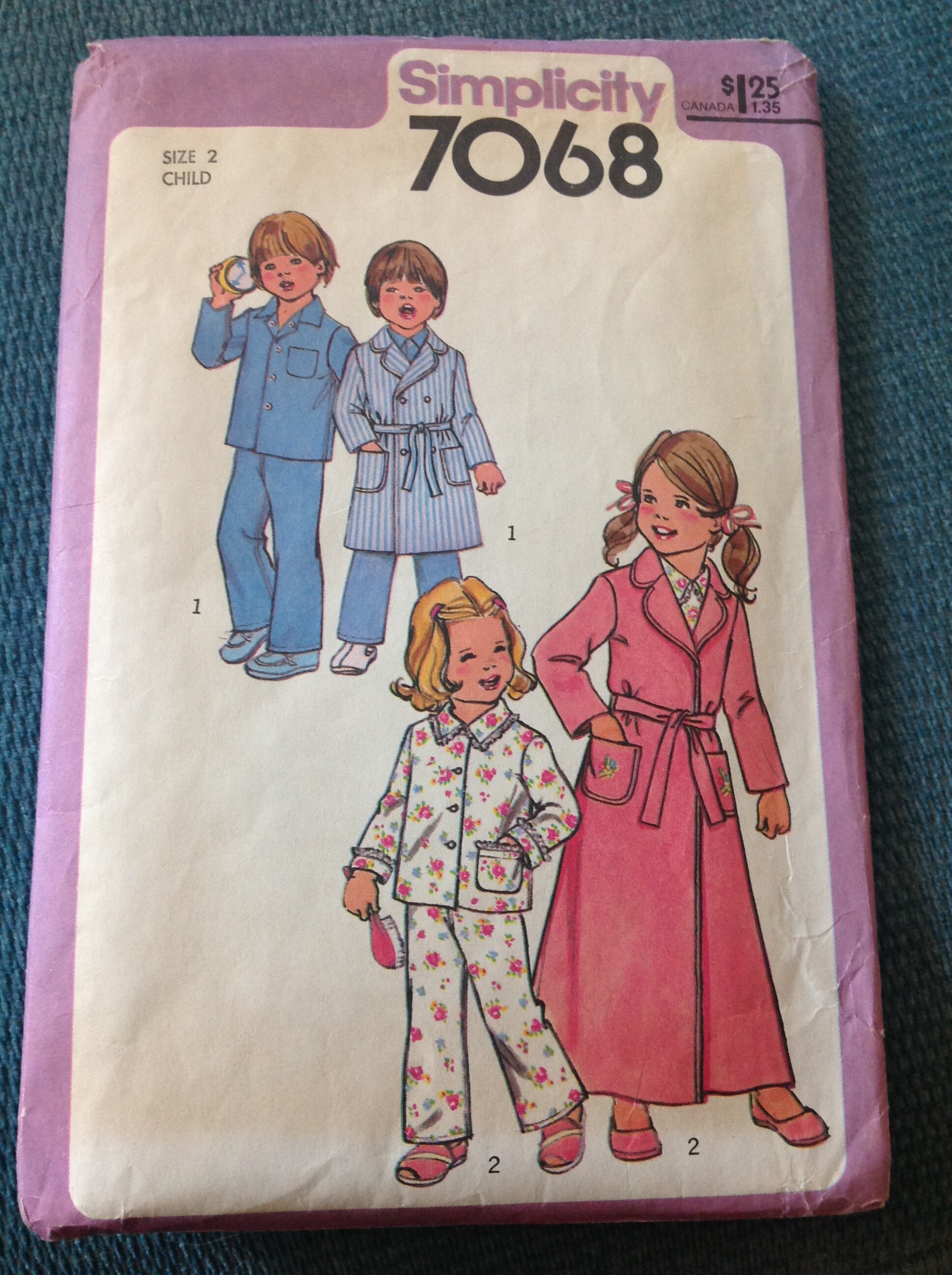 Simplicity Sewing Pattern 7068 From 1977. Child's Robe in Two Lengths ...