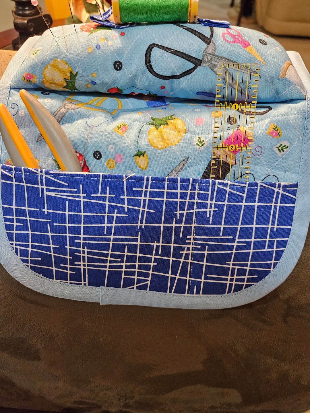 Chair Arm Caddy for the Arm of Your Chair or Couch With 4 Pockets and ...