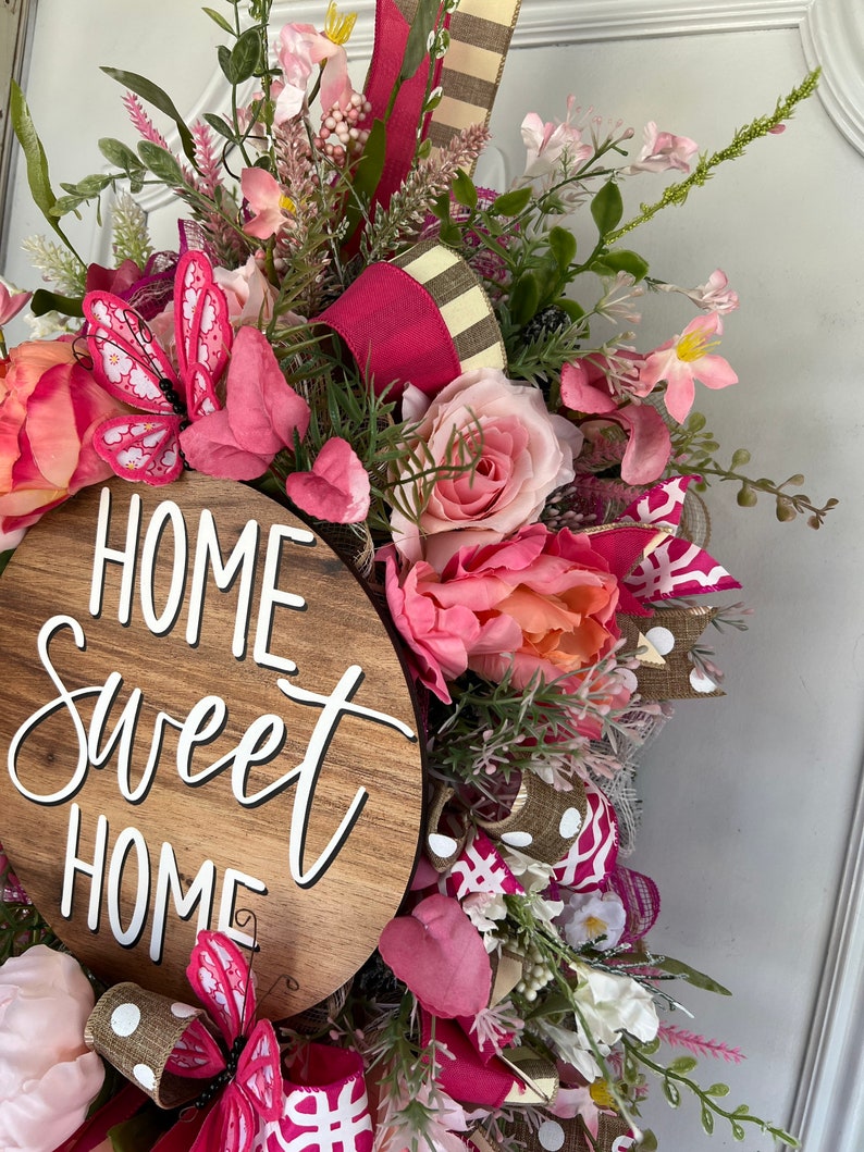 Everyday Swag Spring Swag Summer Swag Home Sweet Home - Etsy