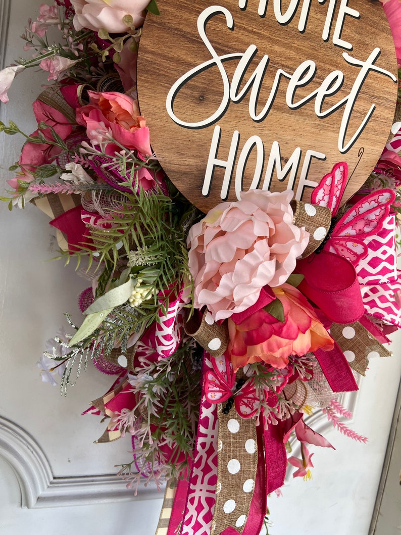 Everyday Swag Spring Swag Summer Swag Home Sweet Home - Etsy