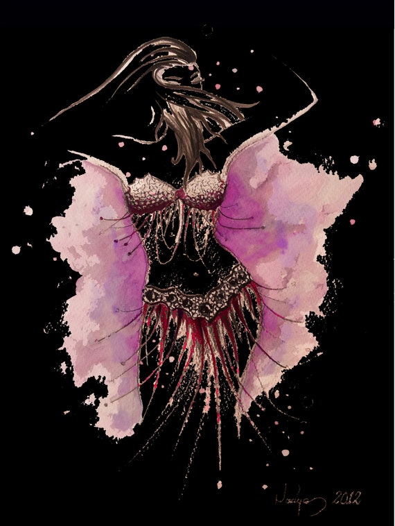 Belly Dancer 24x 36 Canvas Print Abstract - Etsy