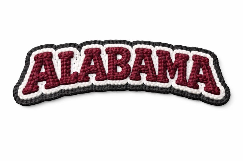 Alabama Crochet PNG ONLY - Etsy