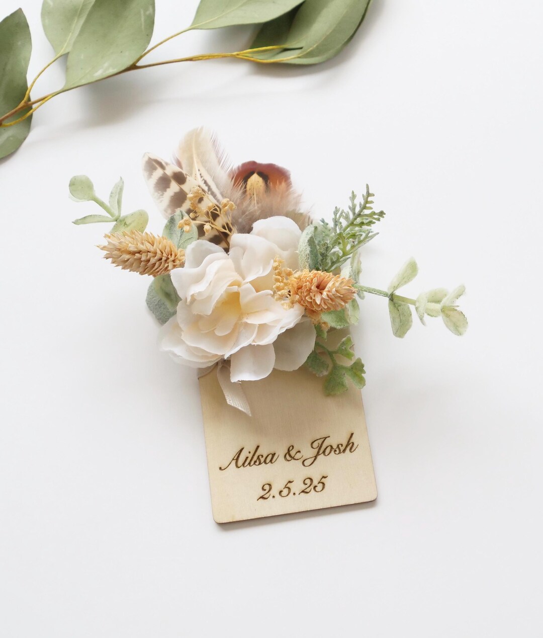 Personalised Wedding Pocket Boutonniere Grooms Pocket Buttonhole - Etsy