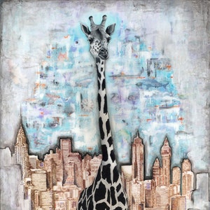 Giraffe in the City, by Jamie Rice, Art Print Based on IF by Rudyard ...