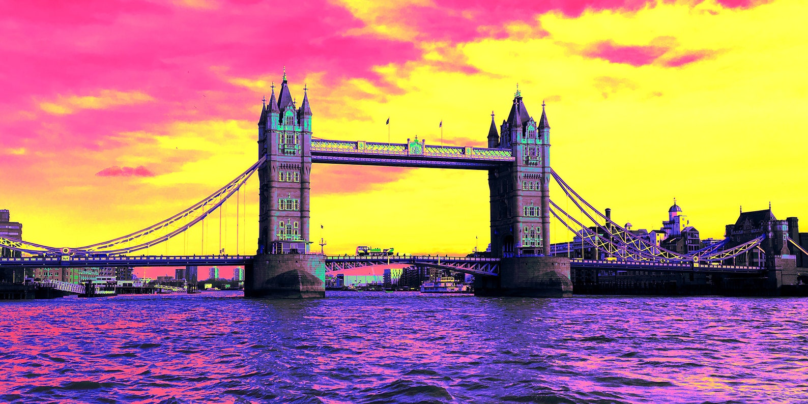 Tower Bridge, London England, Photography and Digital Painting, Metal ...