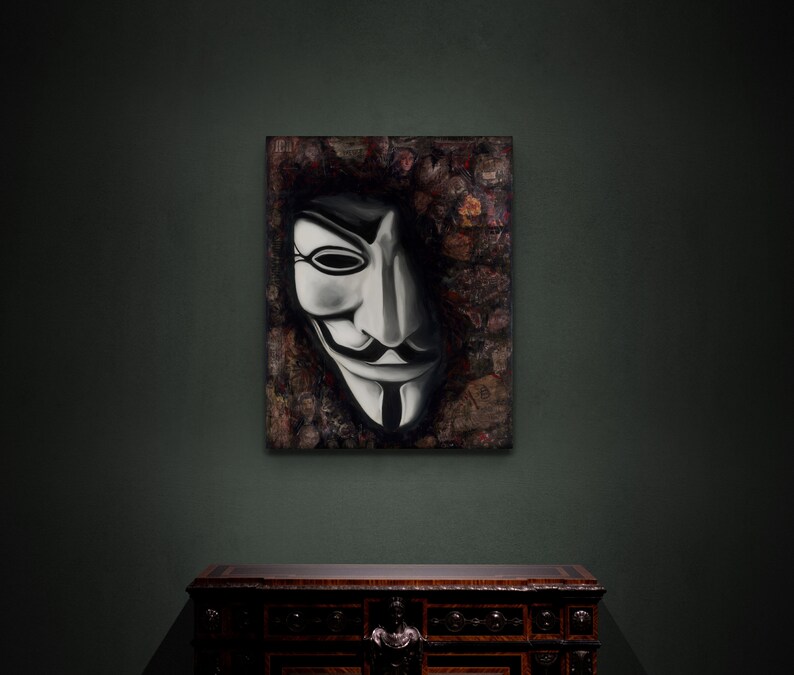 Guy Fawkes, Annonymous Painting, Various Size Art Prints by Jamie Rice ...