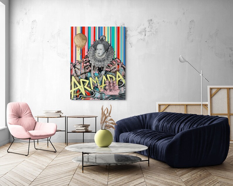 Queen Elizabeth, Armada Original Painting and Fine Art Prints, Wall ...