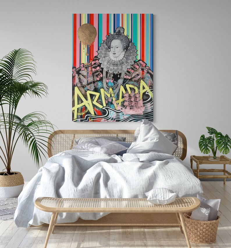 Queen Elizabeth, Armada Original Painting and Fine Art Prints, Wall ...