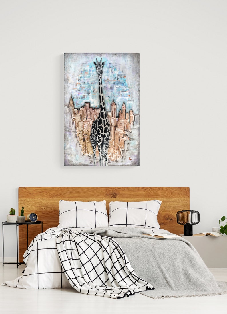 Giraffe in the City, by Jamie Rice, Art Print Based on IF by Rudyard ...