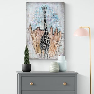 Giraffe in the City, by Jamie Rice, Art Print Based on IF by Rudyard ...