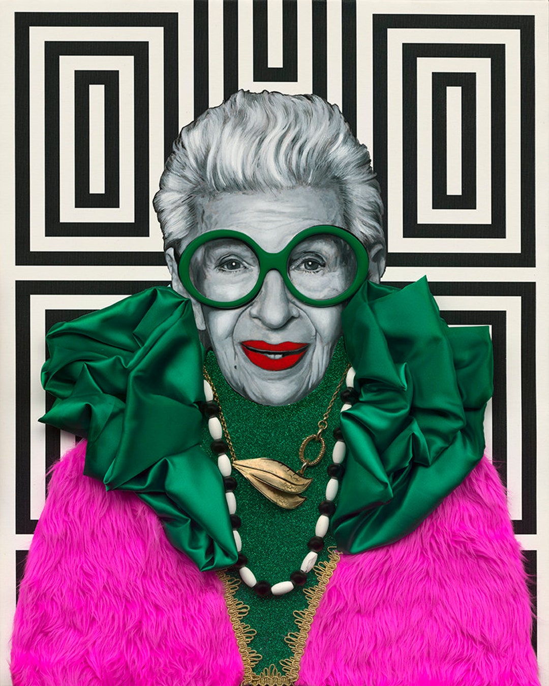 Iris Apfel Remix Painting, Fine Art Print, Wall Art - Etsy