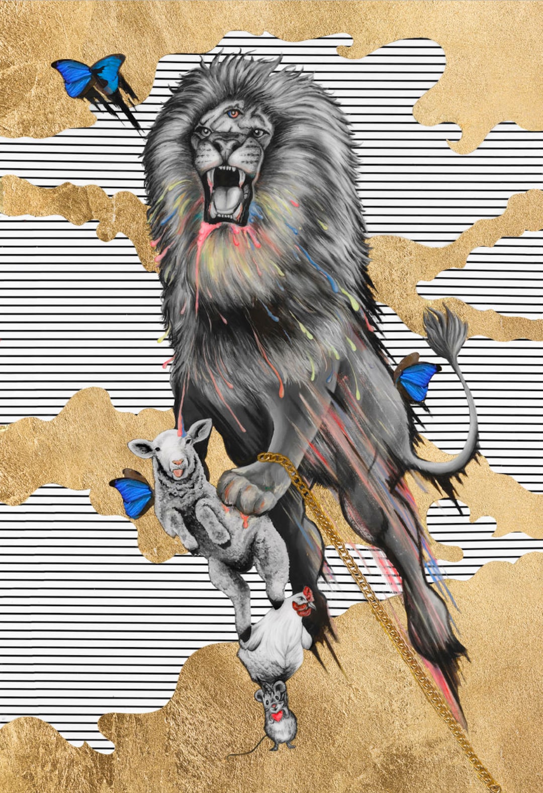 Lion, "rise Until Lambs Become Lions." Fine Art Print Signed by Jamie ...