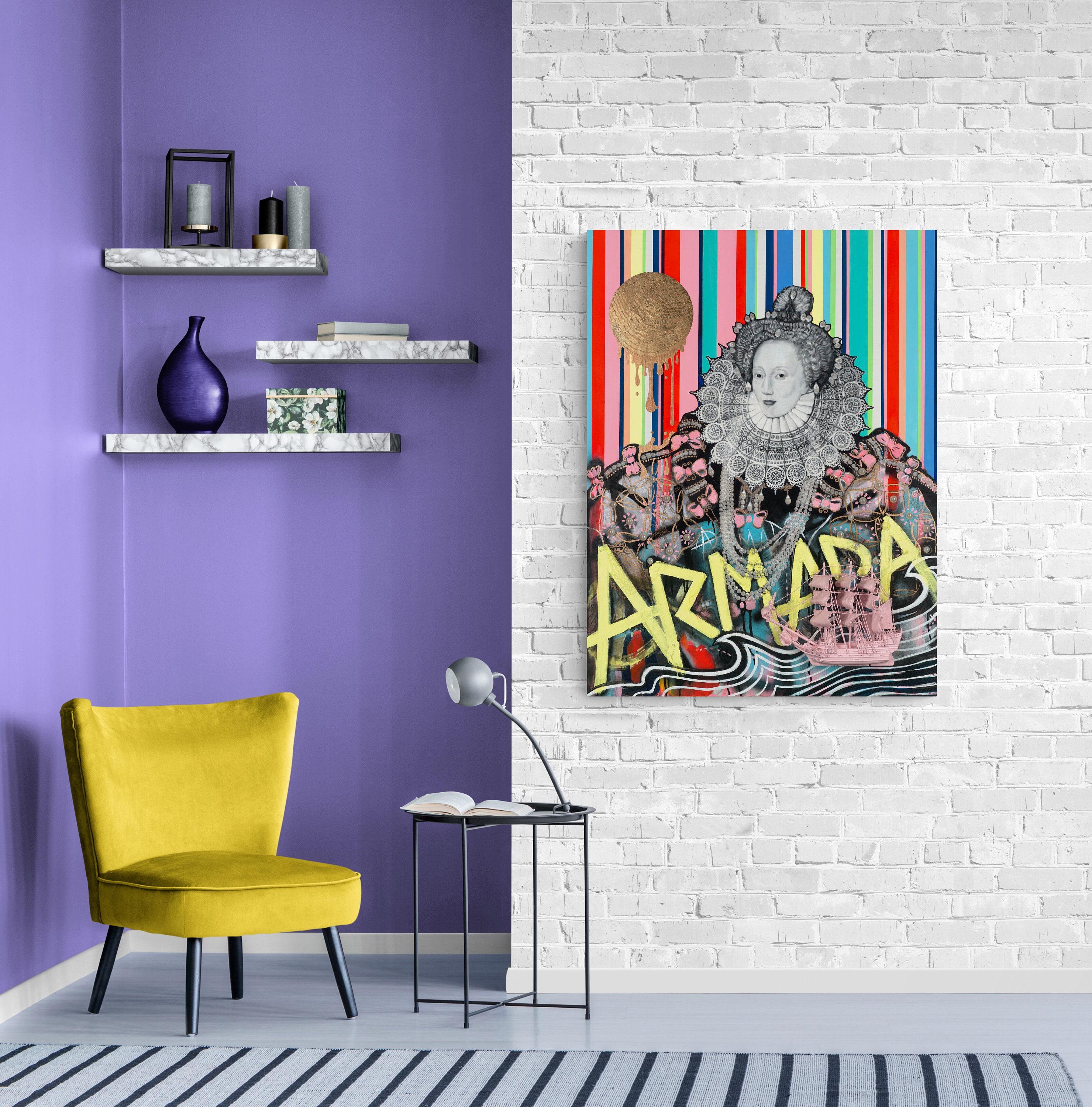 Queen Elizabeth, Armada Original Painting and Fine Art Prints, Wall ...
