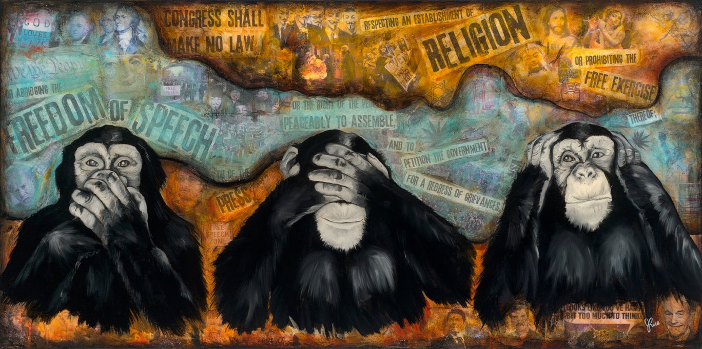 Monos Primera Enmienda No escuchar el mal No ver ningún - Etsy España