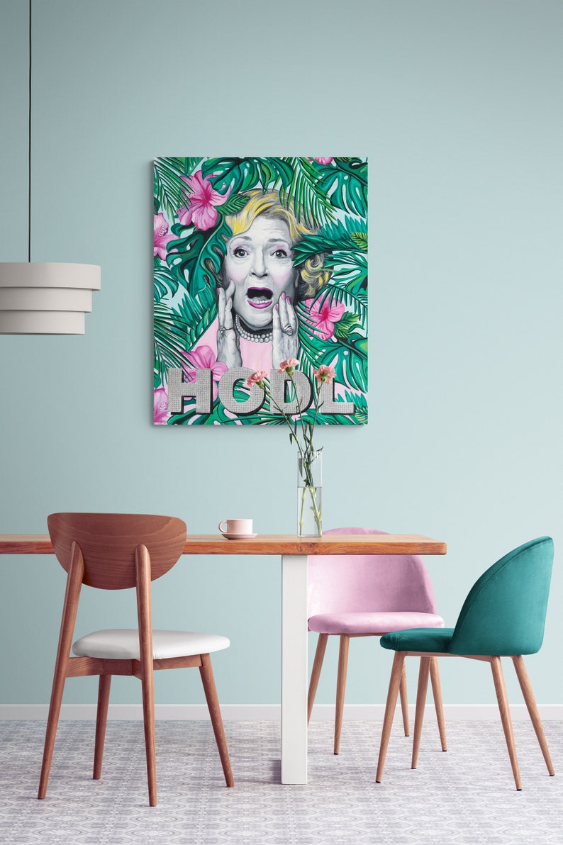 Betty White HODL Original Painting and Fine Art Prints, Crypto Art ...