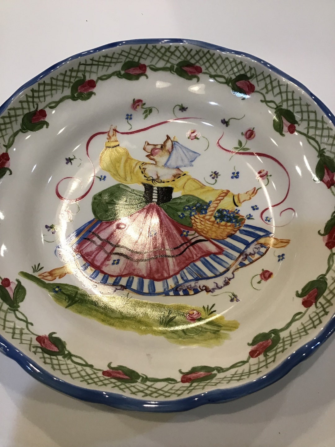 Whimsical Pamela Silin-palmer Pig Serving Bowl - Etsy