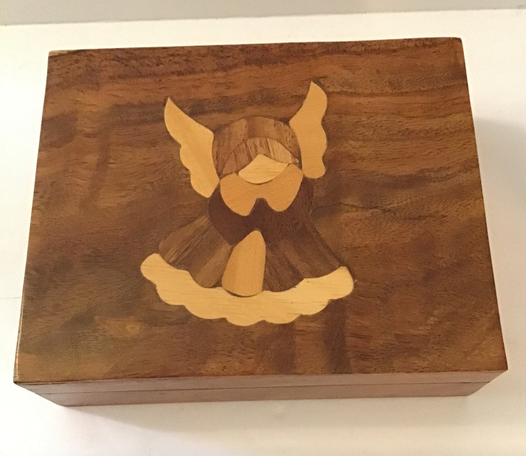 Beautiful Wooden Inlay Velvet Lined Multi Purpose Box - Etsy