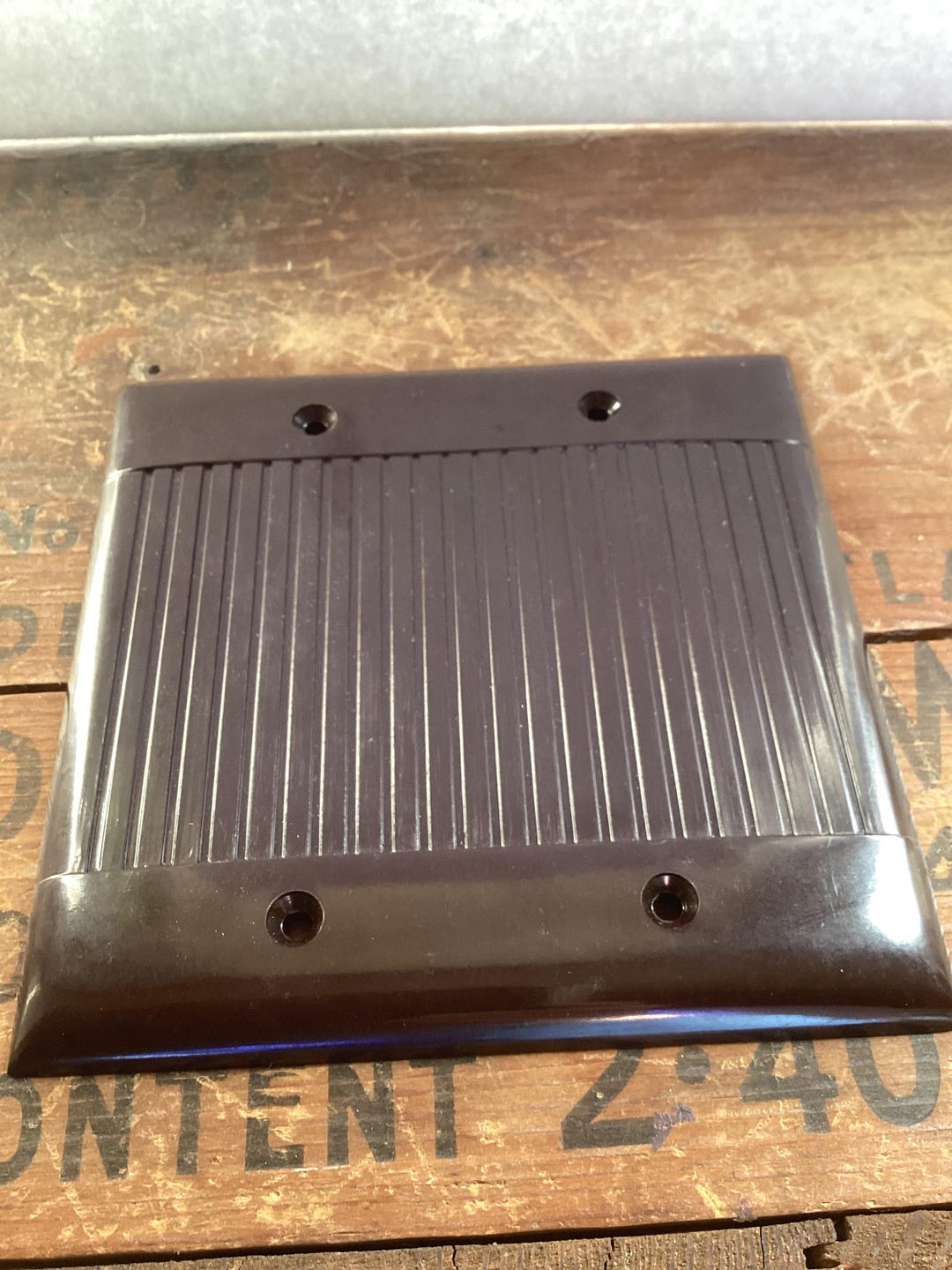 Brown Bakelite Double Blank Plate or Cover - Etsy