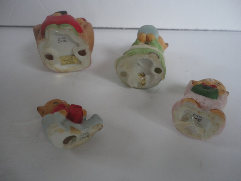 Vintage Ceramic Cucumber Family of Christmas Cats, Cucumber Cat ...