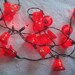 Vintage Red Plastic Electric Bell Christmas Light, Red Bells, Red ...