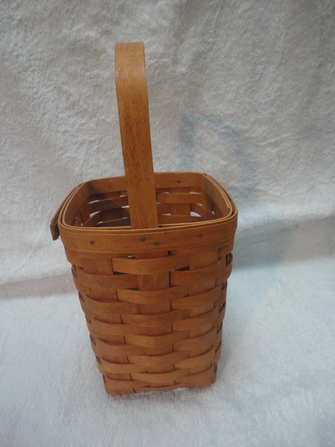 Vintage Maple Wood Handwoven Wine Basket by Longaberger Hand - Etsy