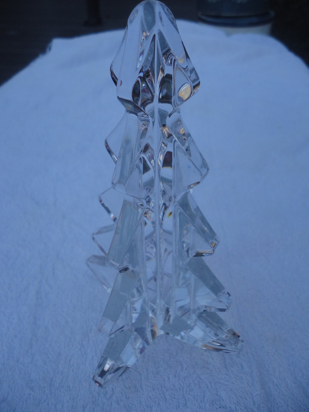 Vintage Mikasa Clear Glass Christmas Tree, Glass Christmas Tree, Mikasa ...