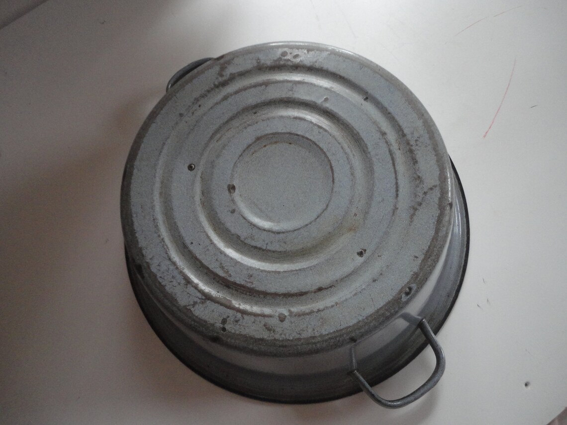 Vintage Gray Enamelware Covered Pot Gray Graniteware Covered - Etsy