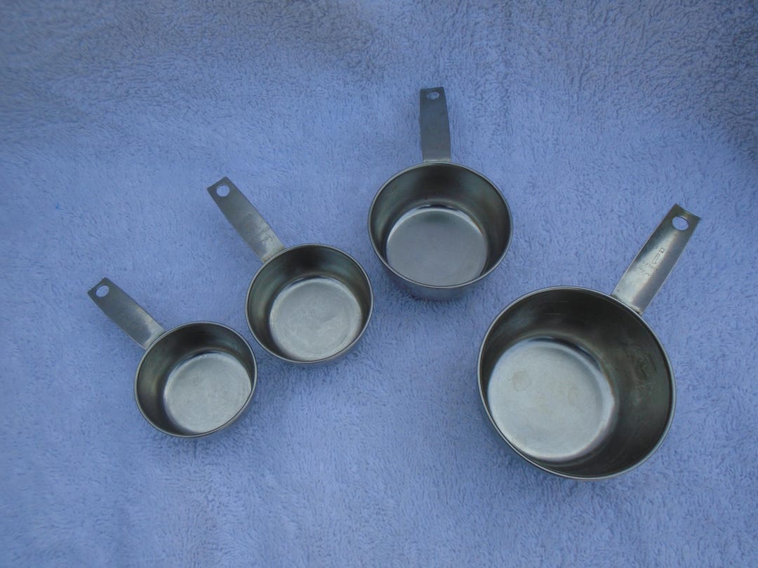 Vintage Foley Set of Stainless Measuring Cups With Handles Made USA ...