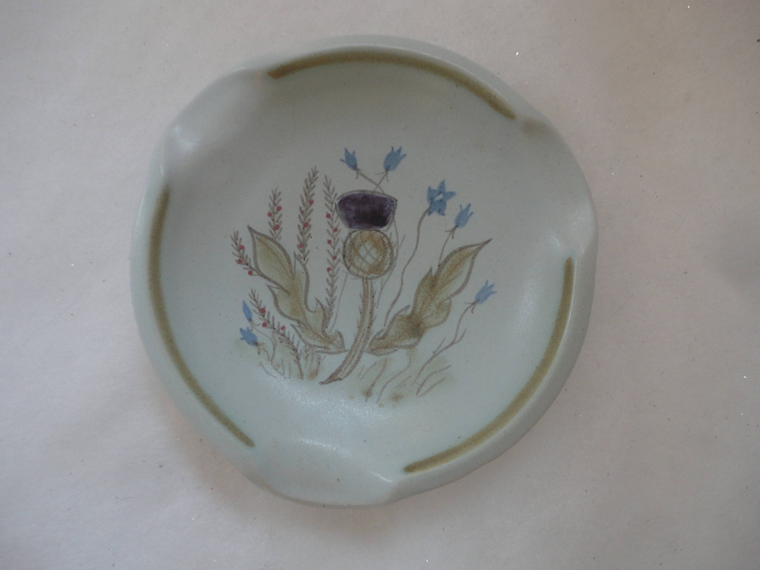 Vintage BUCHAN Thistleware Stoneware Scotland Pottery Ashtray, Buchan ...