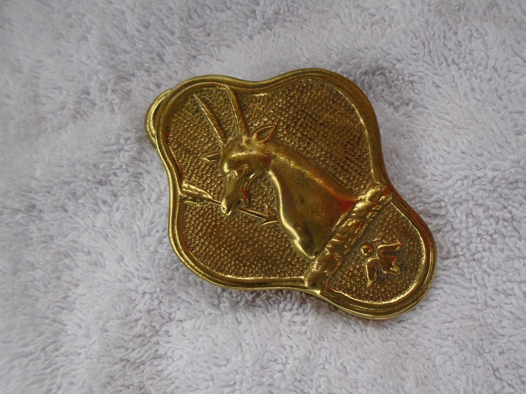 Vintage Colonial Williamsburg Brass Deer Letter Holder or Wall Decor ...